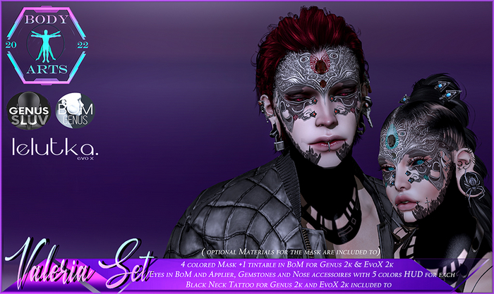 Second Life Marketplace - BodyArts - Valeria Set BOX